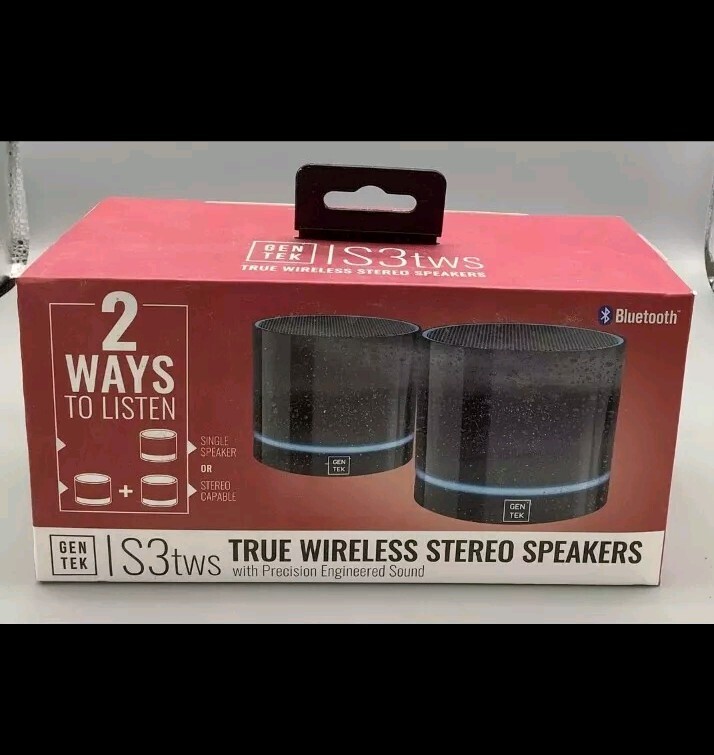 GenTek S3tws True Bluetooth Wireless Stereo Speakers Precision Sound # ...
