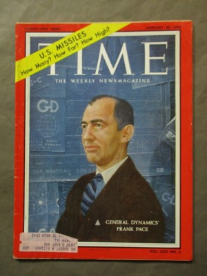 Vintage Time Magazine January 20 1958 General Dynamic's Frank Pace ...