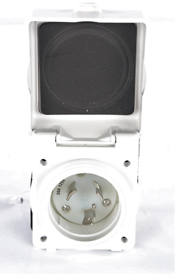 New HBL303NM Hubbell Electric 125 Volt, 30 Amp. Bulkhead Inlet Plug W ...