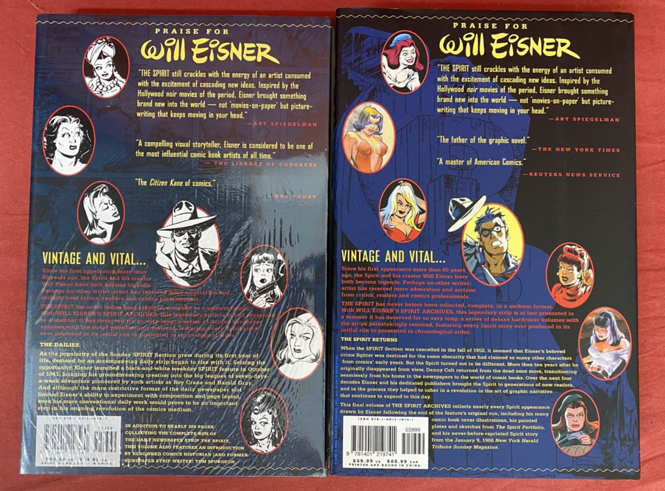 Will Eisner's Spirit Archives Volume 1-26 DC COMICS HARDCOVER NEAR ...
