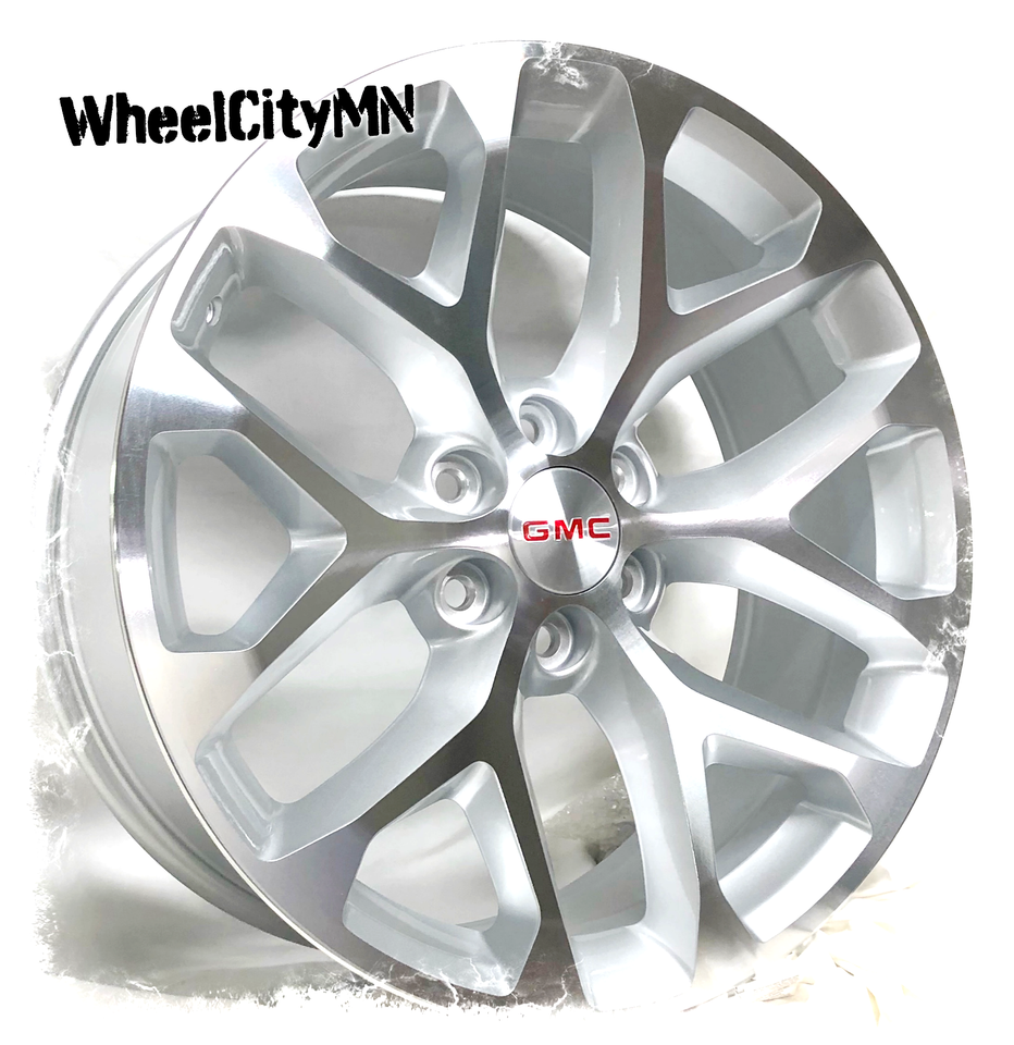 20" Silver Snowflake OE 5668 Replica SFO Wheels fits 2023 GMC Canyon ...
