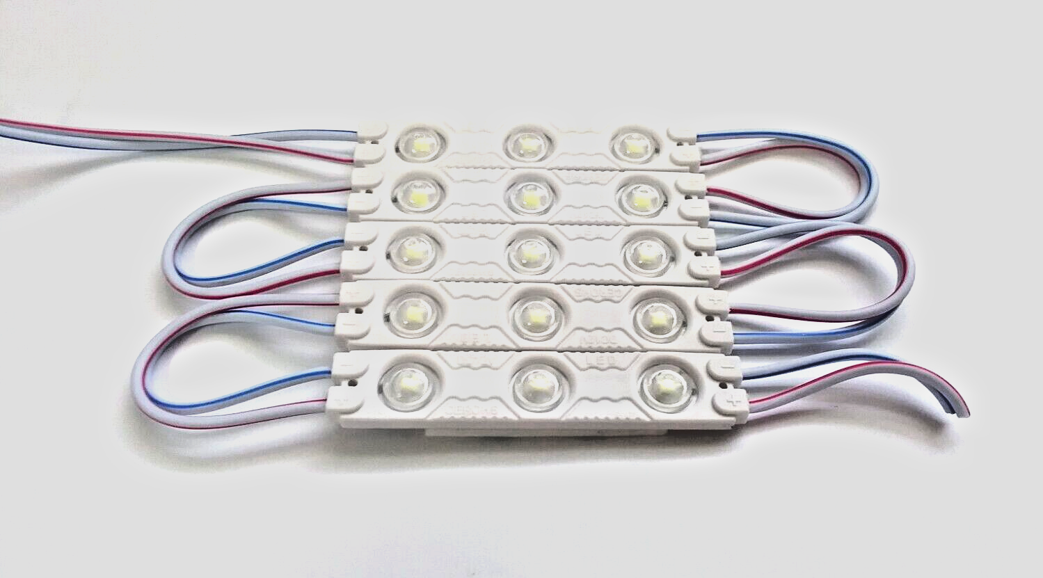 Block of 5 Super Bright 12 volt Waterproof White LED Marine Grade ...