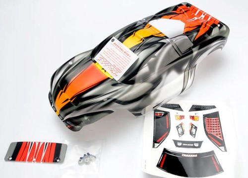 Traxxas 1/10 Nitro Rustler ProGraphix Body Shell - Orange/Clear... | eBay