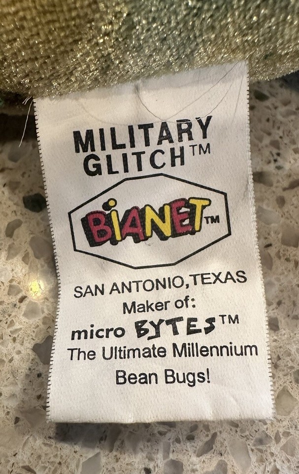 y2k “Military Glitch” micro bytes millennium bean bag bug plush W/tags ...