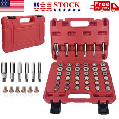 Oil Drain Plug Tap Thread Repair Kit Oil Pan Screws Rethread Tool Set ...
