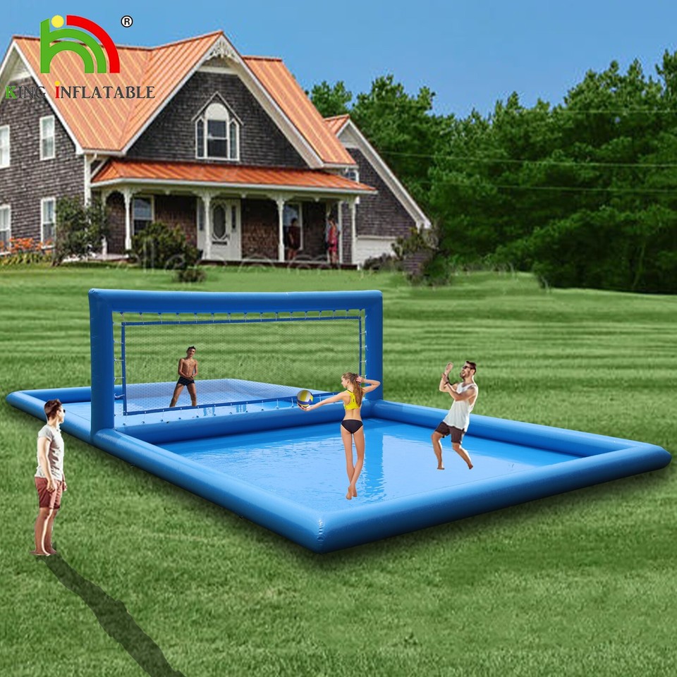 33ft Inflatable Volleyball Court Outdoor Water Volleyball Pool For ...