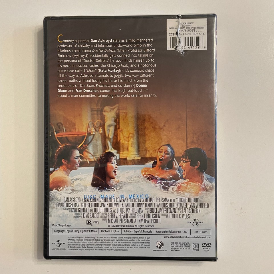 Doctor Detroit DVD (2005) Dan Aykroyd, Fran Drescher; Rare/OOP! 1983 ...