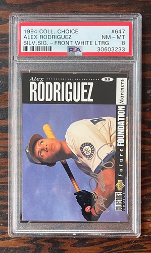 1994 Alex Rodriguez Collect. Choice Silver Sig FRONT WHITE LETTERS #647 ...