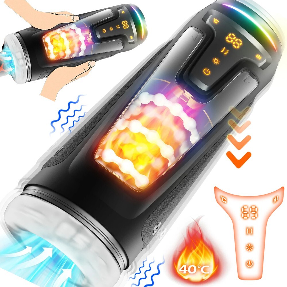 Male Masturbaters Automatic Sucking Telescopic Cup Oral Men Sex Toy ...