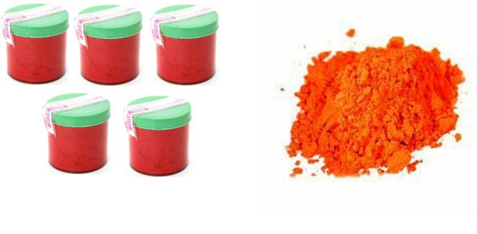 Orange Sindur Powder + Pooja Kumkum Powder (10Gm each) (PACK OF 5) | eBay