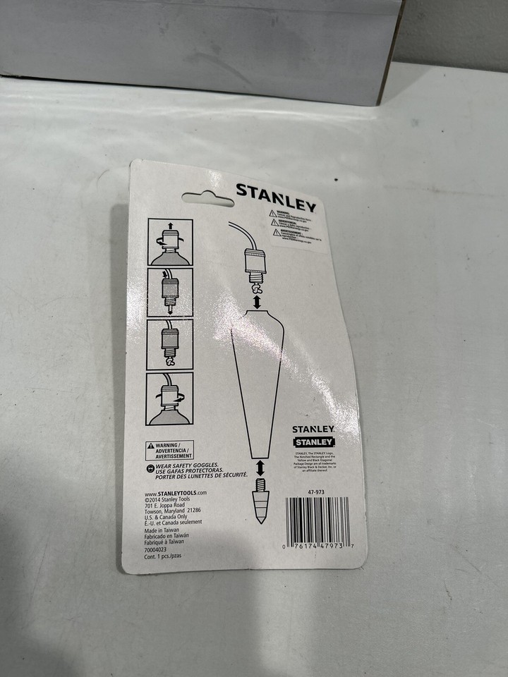 New Stanley 47-973 Plumb Bob With Lacquered Polished Brass 8 Oz | eBay