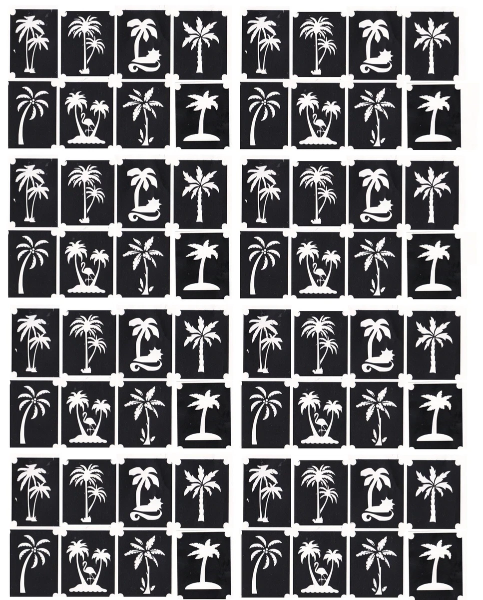 Simple Palm Tree Tattoo Stencil