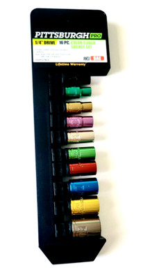 BRAND NEW Professional 10 Pc 1/4 in. Drive SAE Color Coded Socket Set ...