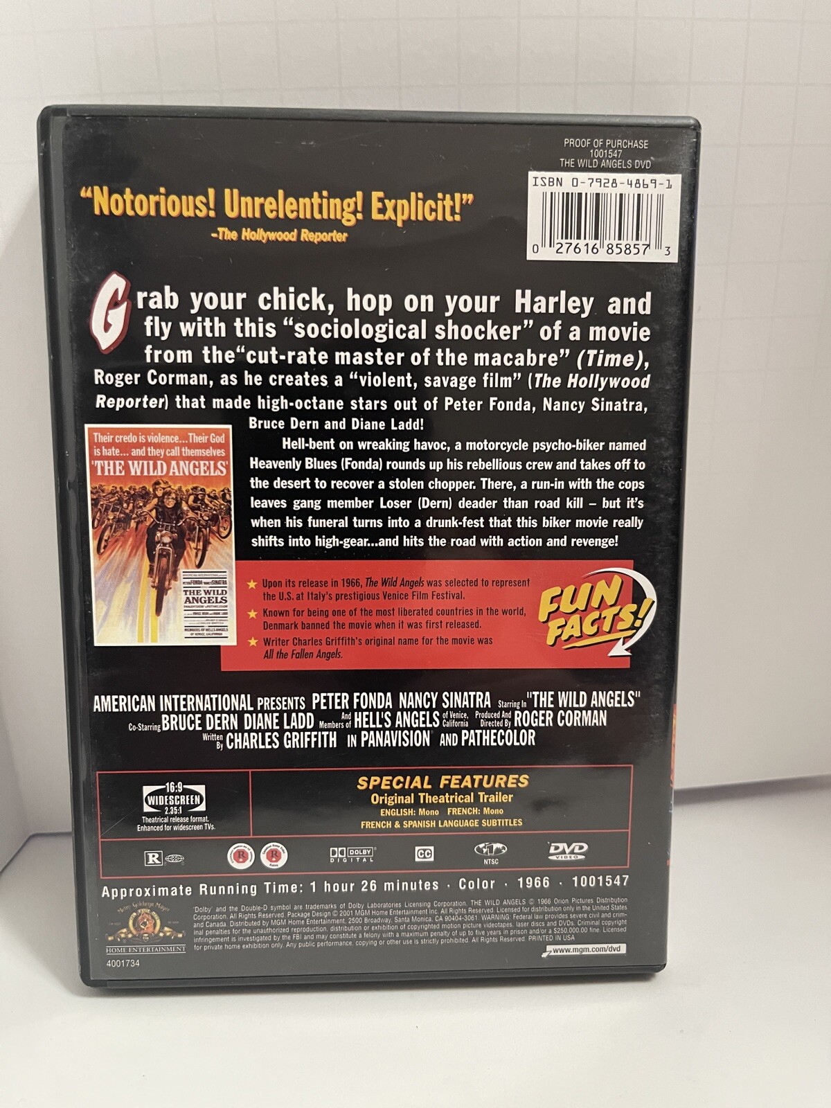 Midnite Movies The Wild Angels DVD Peter Fonda Nancy Sinatra Bruce Dern ...