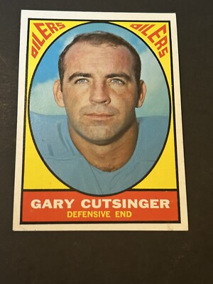 1967 Topps Football #56 Gary Cutsinger EX/EX+ AFL Houston Oilers ...