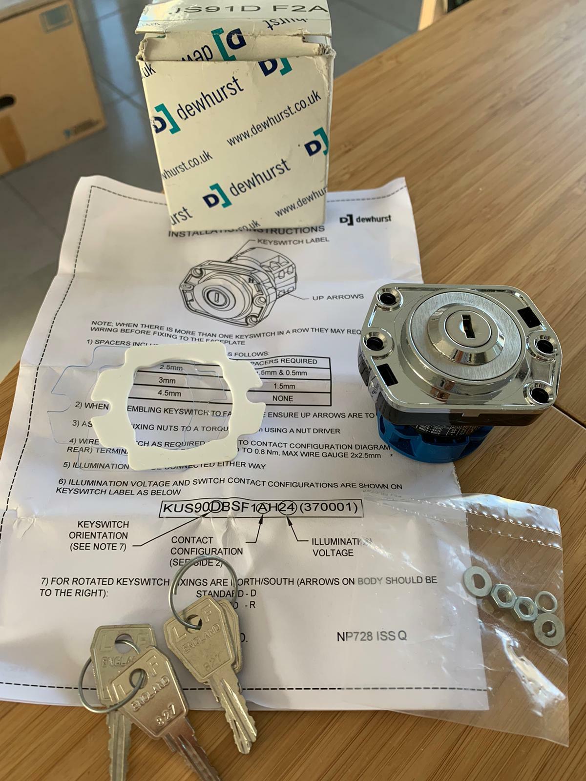 Dewhurst US91-F2A Standard/Deep Keyswitch | eBay