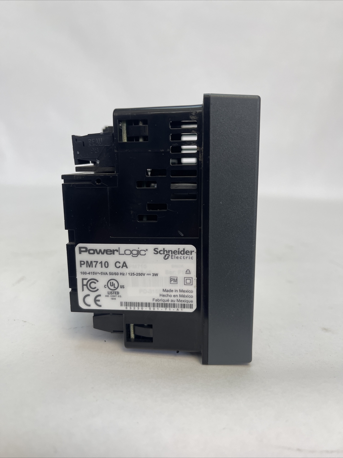 SQUARE D PM710 CA POWER LOGIC METER DISPLAY 100-415VAC 5VA 50/60HZ 125 ...