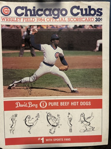 1984 Chicago Cubs Scorecard with Autograph | eBay