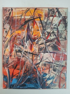 Original Acrylic Abstract Painting On Canvas. 8x10 Bye Vincent Martin ...