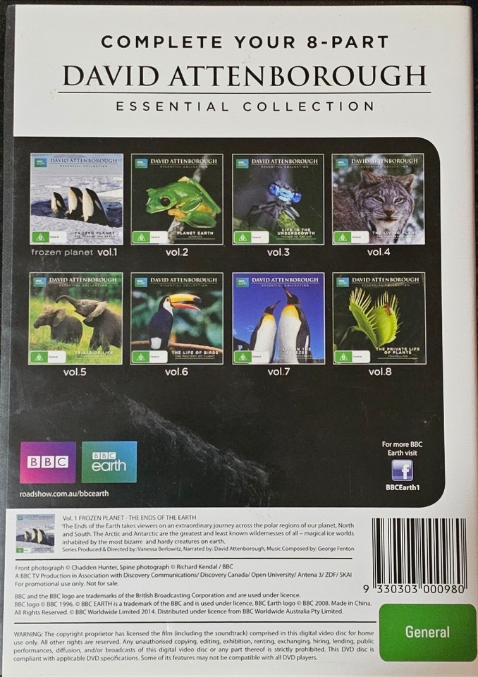 David Attenborough Essential Collection & Best of BBC Earth DVD Set ...