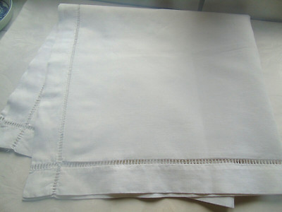 French vintage white cotton linen euro sham pillow case no monogram ...