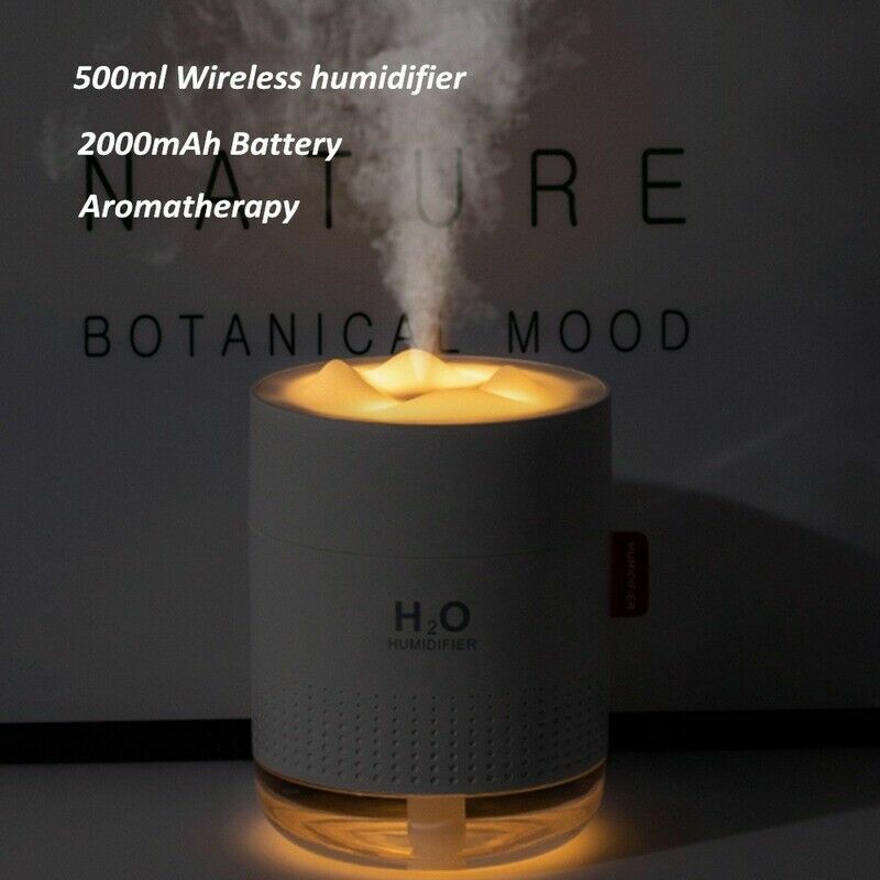500ml Air Humidifiers USB Aroma Water Mist Diffuser Light Umidificador ...
