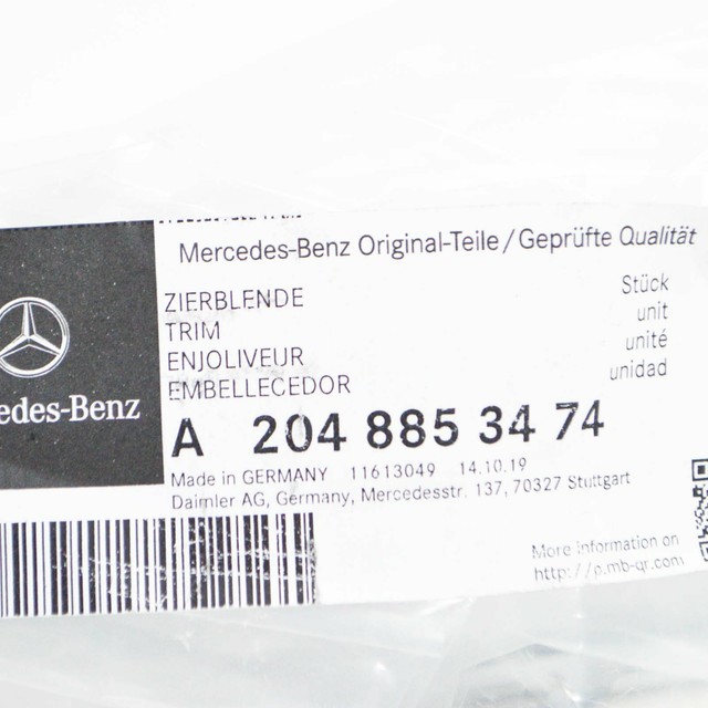 Genuine Mercedes-Benz X204 Facelift Front Right Bumper Chrome Trim ...