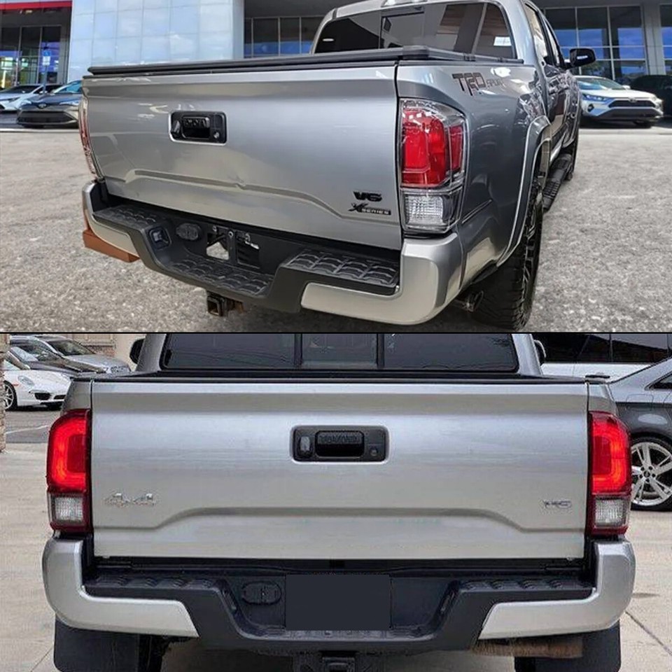 2x 1D6 Silver Sky Rear Bumper End Caps Set Fits Tacoma 2016-2023 w/o ...