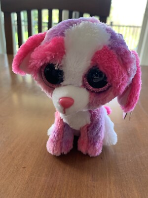 Ty Beanie Boos Pink Purple Stuffed Animal Plush Dog Sherbet | eBay