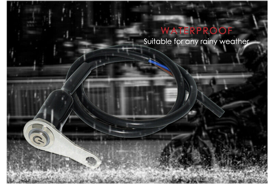 LED Motorcycle Switch ON/OFF Handlebar Mount Push Button 12V Headlight ...