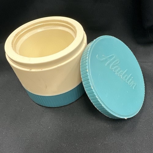Vintage ALADDIN FOOD THERMOS Hot Cold Soup Insulated Jar Freezer Lid ...