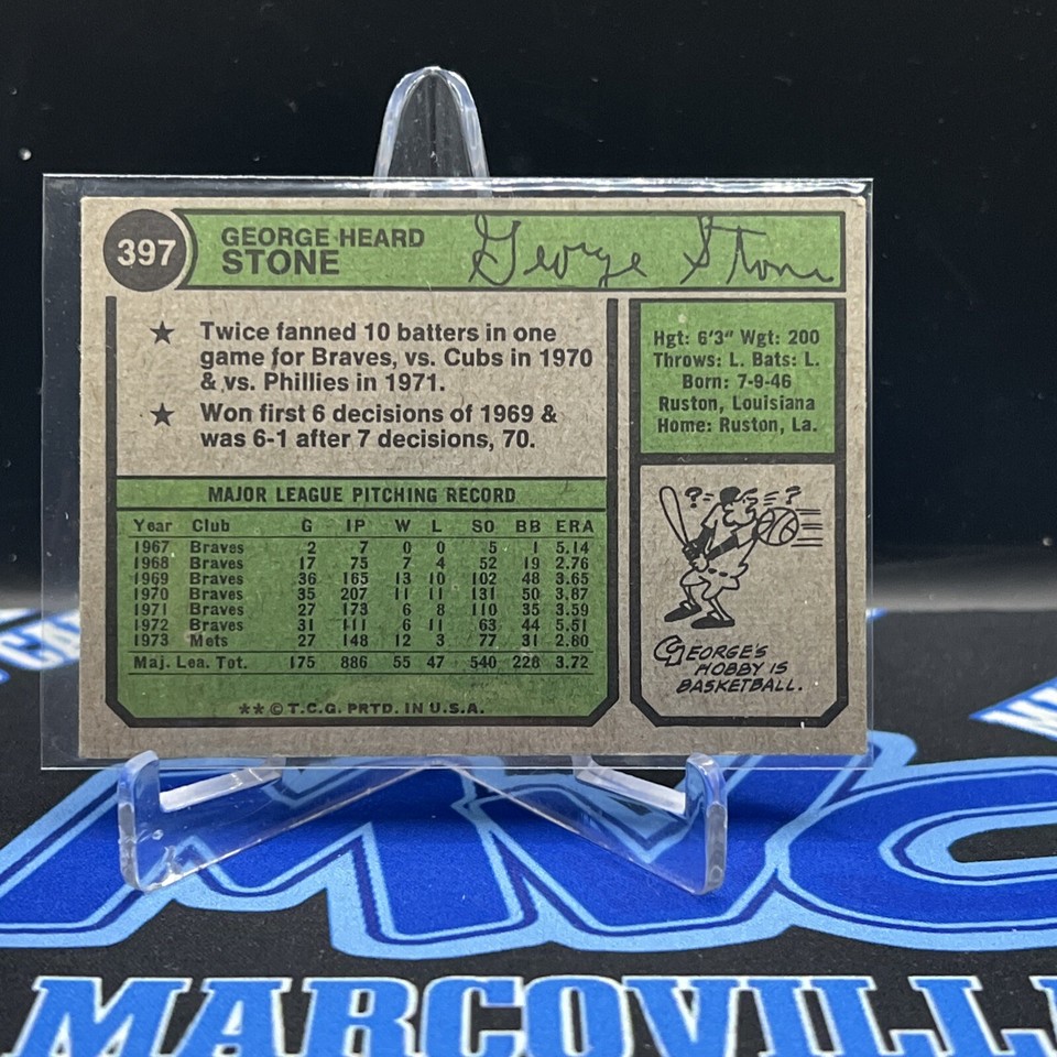 1974 Topps Baseball George Stone Card #448 New York Mets EX+ | eBay