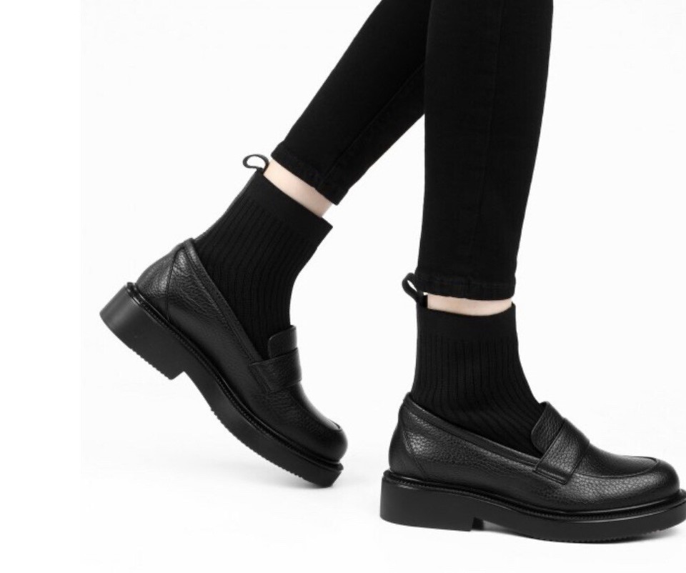 GIOVANNI FABIANI womens Black Sock Ankle Boots , ITALY, Size 40 | eBay