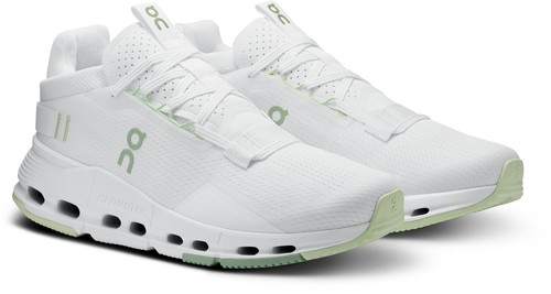 NEW Men's On Brand All White/Green Cloud Cloudnova 2 OC Running Shoes ...