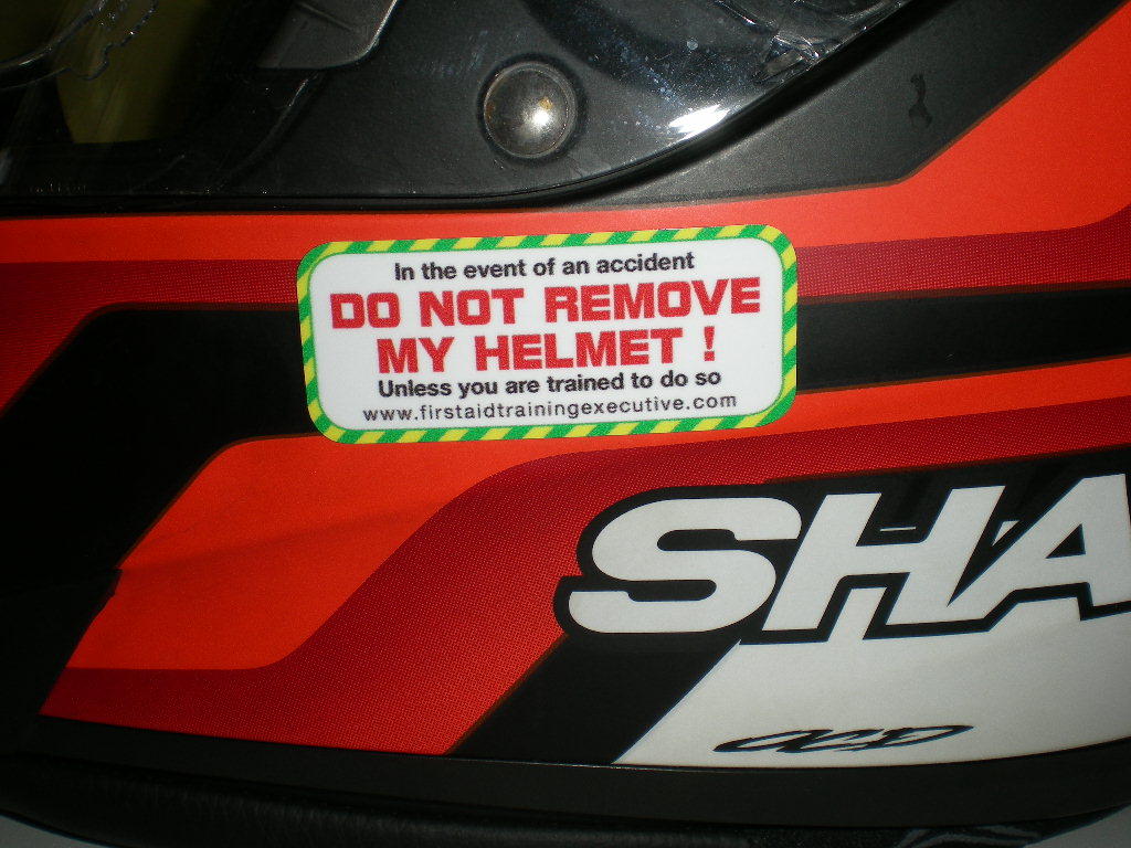 Crash Helmet Safety Stickers DO NOT REMOVE MY HELMET | eBay