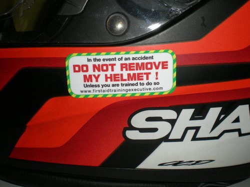 Crash Helmet Safety Stickers DO NOT REMOVE MY HELMET | eBay
