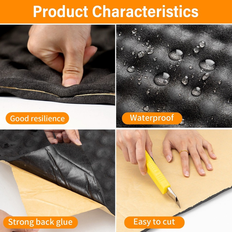 2-10m Acoustic Foam Mats Wall Panels Studio Room Sound Proofing ...