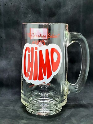 Vintage Chimo Eskimo Inuit Greeting Glass Mug Cup Canadiana Barware MCM ...