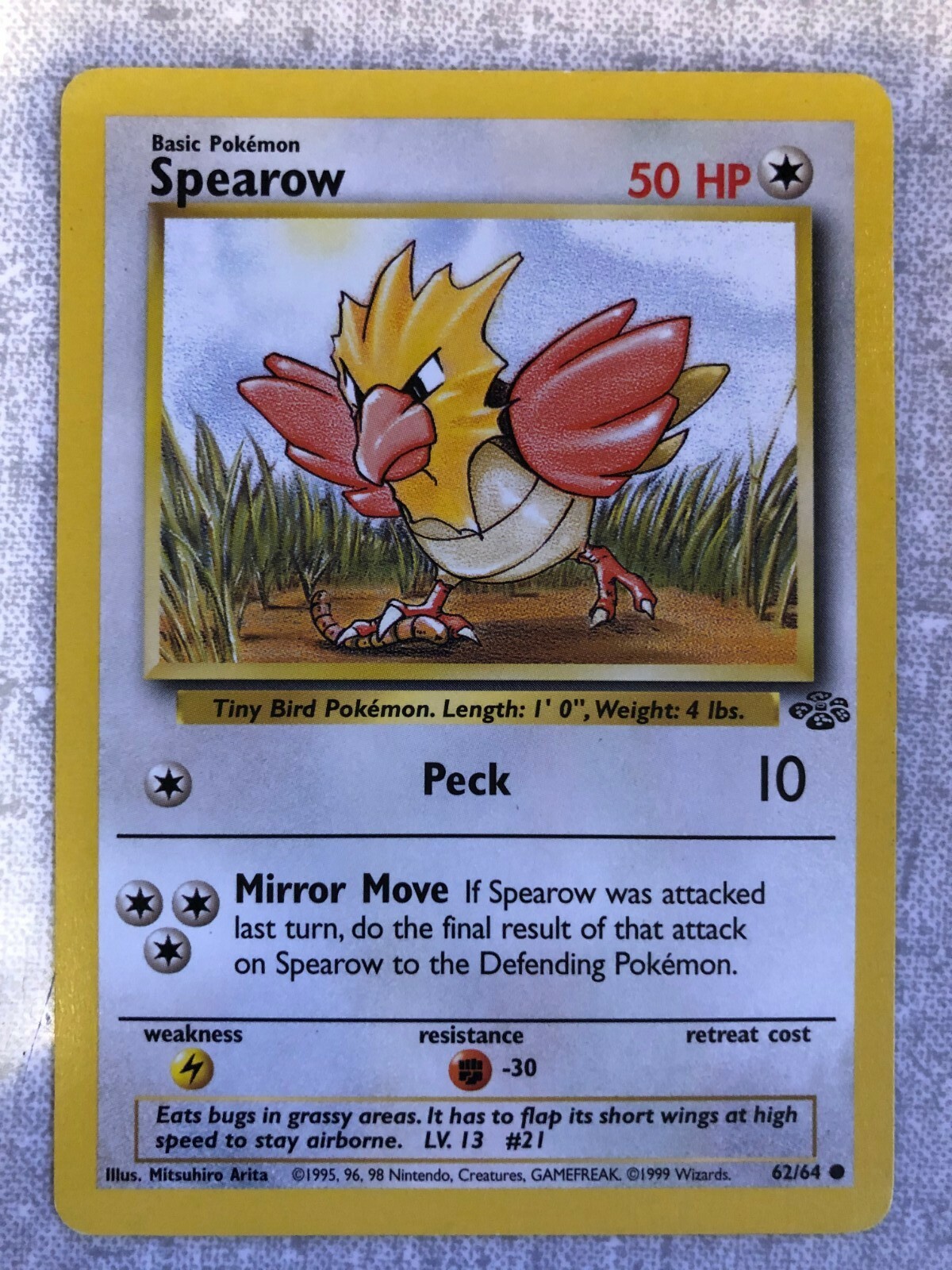 Spearow Pokemon Card