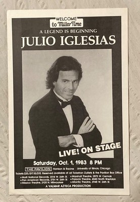 Julio Iglesias 1983 Tour Poster UIC Pavilion Chicago | eBay