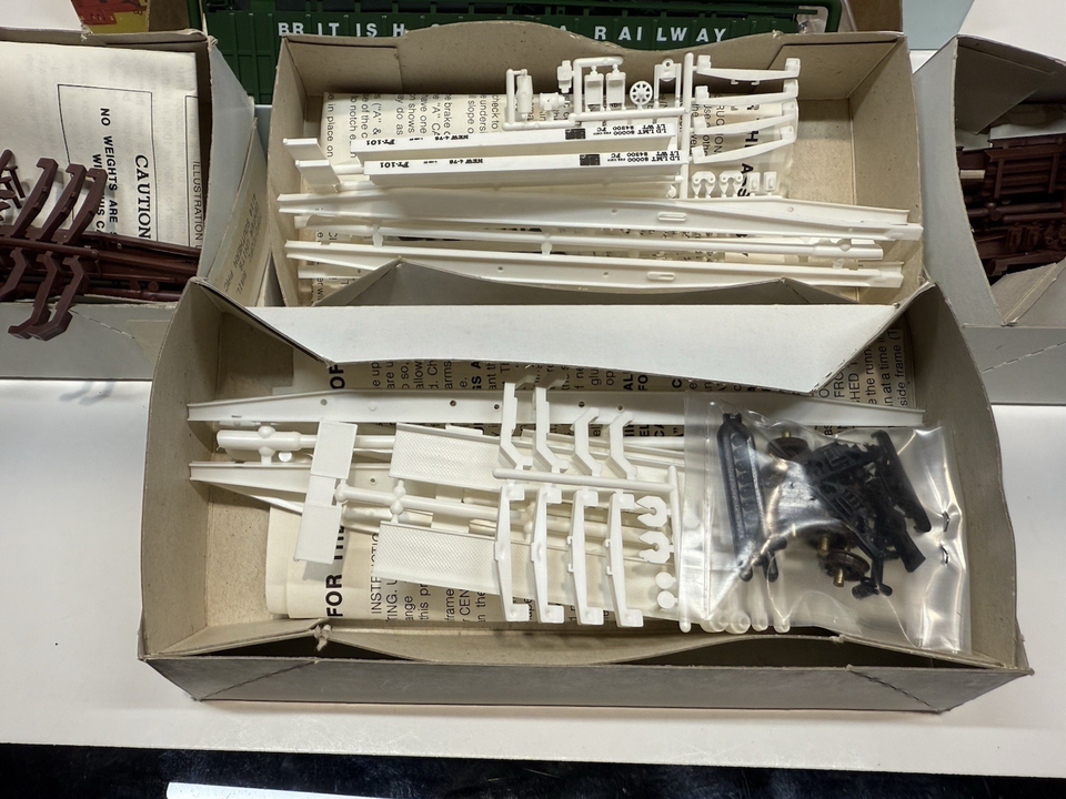 Lot of 9-Ready-to-build HO scale model train kits, complete ...