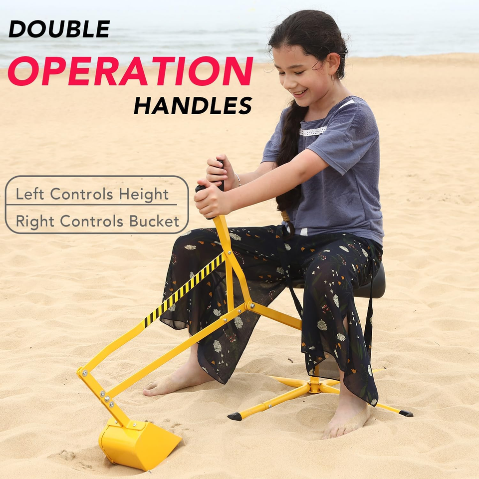 Sand Digger Sandbox Digger Toy, 360°Rotating Base, Sturdy Stable Steel ...