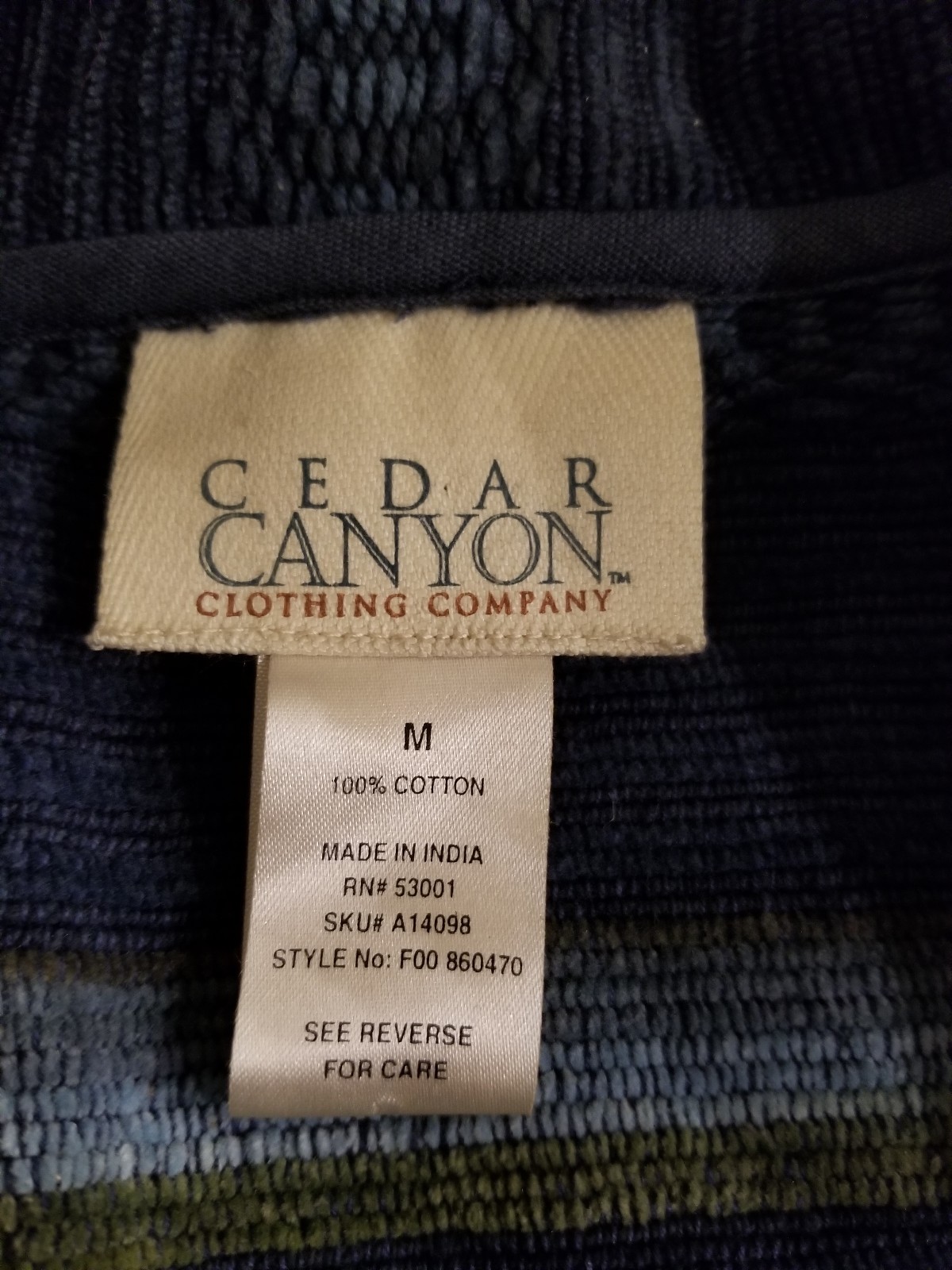 Cedar Canyon Clothing Co Blue Green Light Weight Jacket Sweater Womans ...