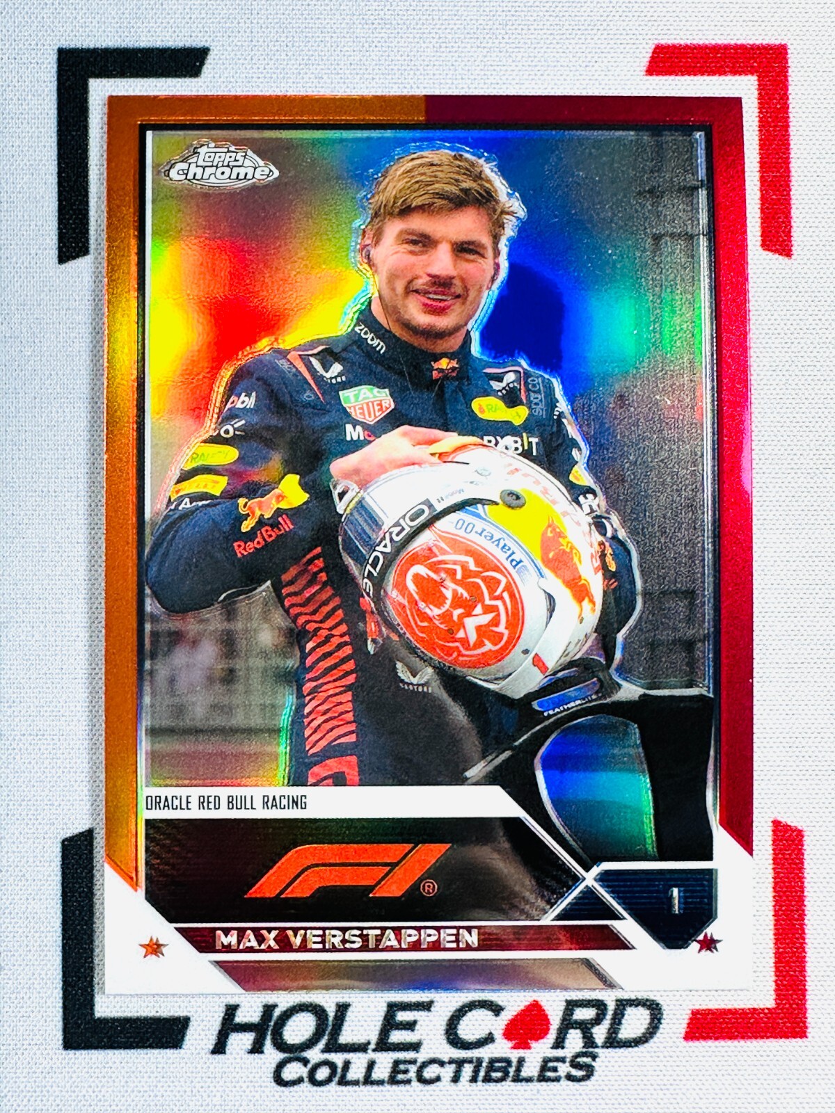 2023 Topps Chrome Formula 1 - F1 Drivers Orange Red Refractor #2 Max ...