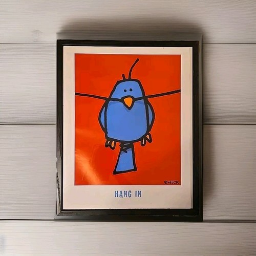 "HANG IN" Rare Vintage Print by Ed Heck, Framed And Matted, 21 X 17 | eBay