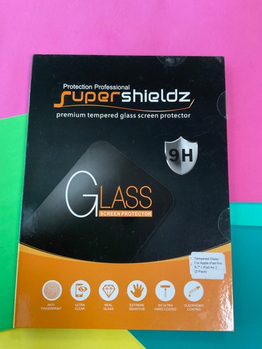 Super Shields Tempered Glass Screen Protector for Apple -9.7 iPad Air 2 ...
