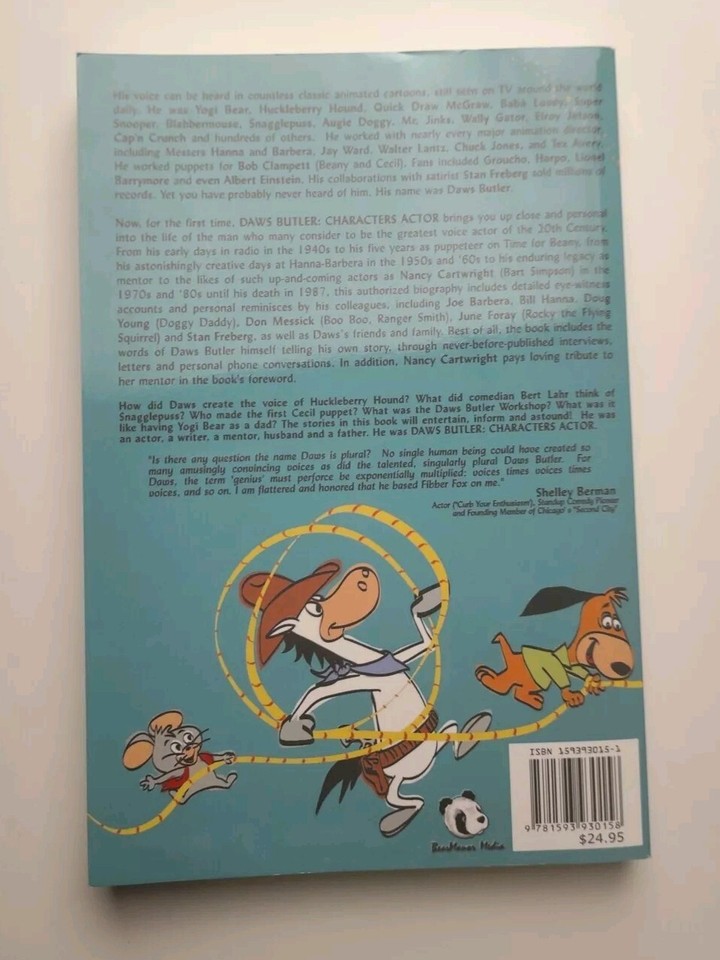 DAWS BUTLER CHARACTERS ACTOR By Ben Ohmart & Joe Bevilacqua Signed By ...