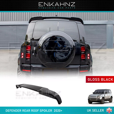 REAR ROOF SPOILER GLOSS BLACK FOR LAND ROVER DEFENDER STYLE 90 + 110 ...