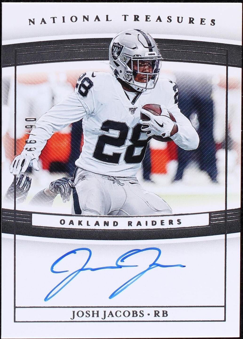 2019 Panini National Treasures - Rookie Signatures Rps Josh Jacobs #RS ...
