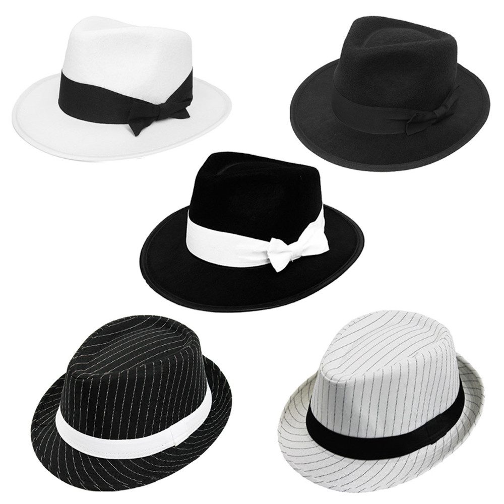 ADULT GANGSTER HATS FANCY DRESS COSTUME AL CAPONE GATSBY HEAD GEAR 1920 ...